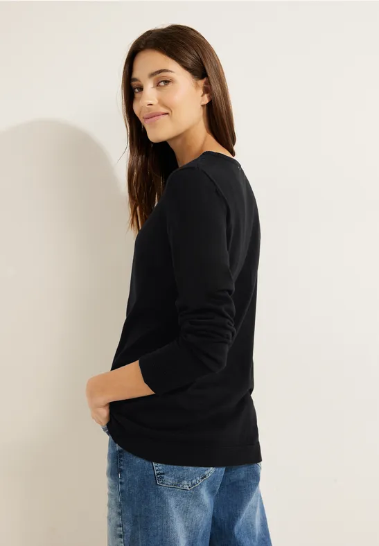CECIL Basic Pullover für Damen in Schwarz | CECIL