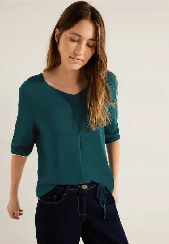 CECIL Strickpullover mit Struktur für Damen in Grün | CECIL