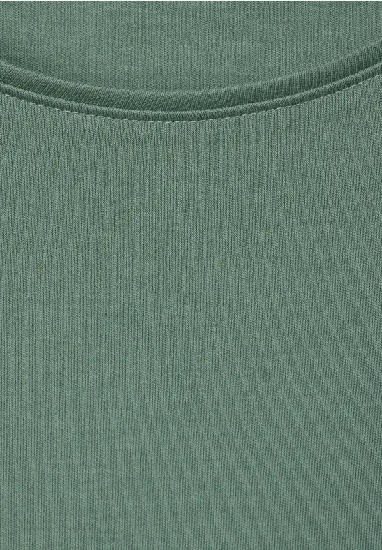 CECIL T-Shirt in Unifarbe für Damen in Grün - LENA | CECIL