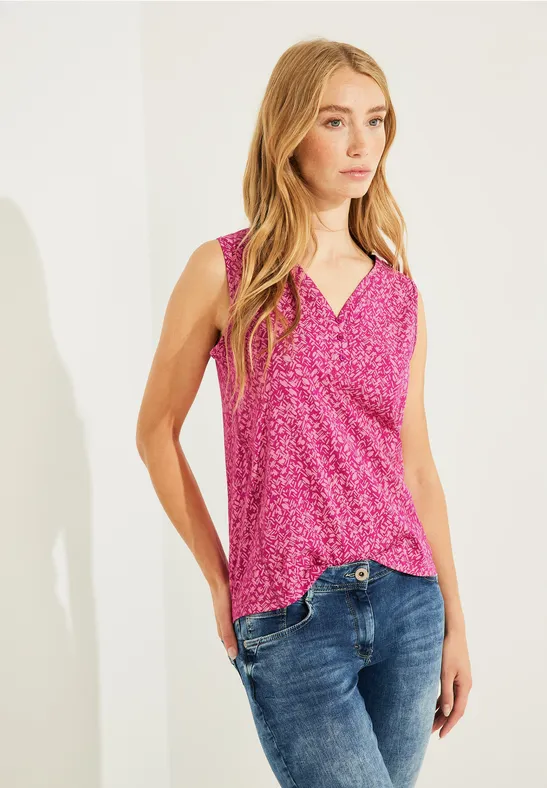 CECIL Minimalprint Top für Damen in Pink | CECIL