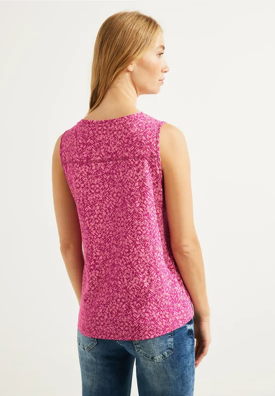 CECIL Minimalprint Top für Damen in Pink | CECIL