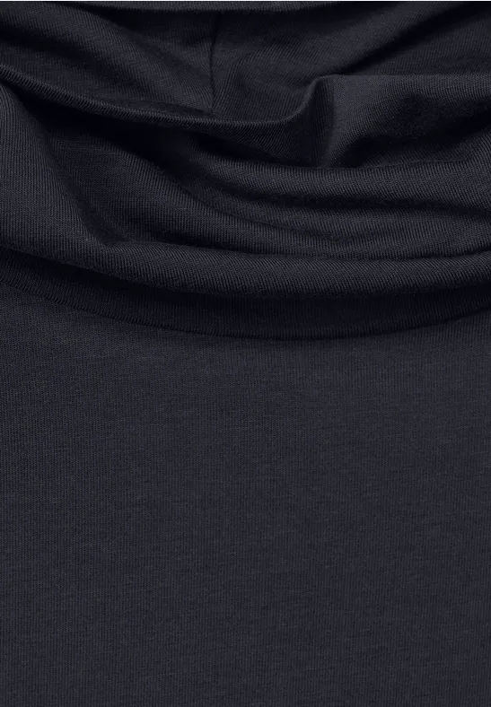 CECIL Jersey basic shirt voor dames in Blauw | CECIL