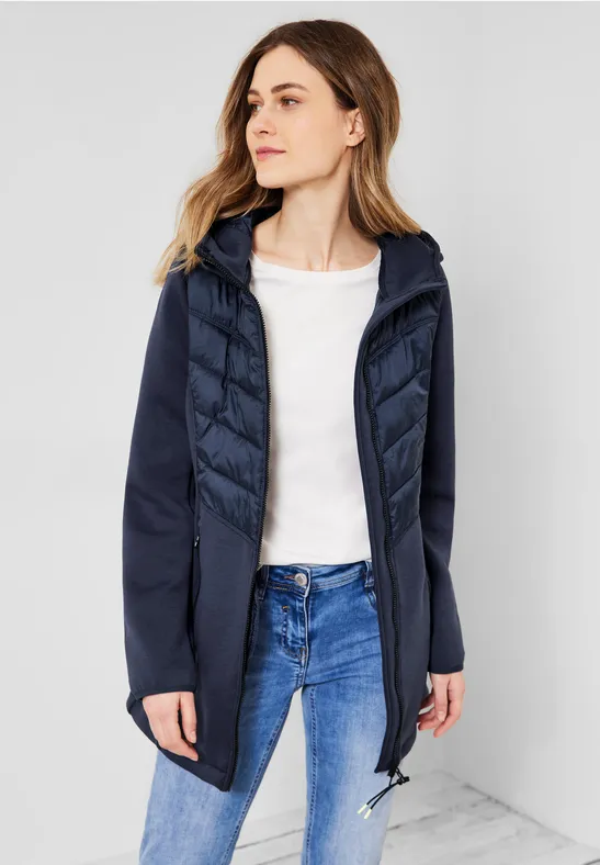 CECIL Lange Scuba Jacke für Damen in Blau | CECIL