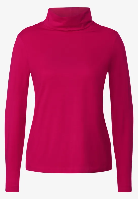 CECIL Jersey Basicshirt für Damen in Pink | CECIL